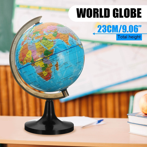 23CM English World Globe Map Rotating Stand Vintage World Earth Globe ...