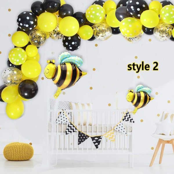 Bee balons garland for Bee Day Bee Birthday Mom to Bee | Wish