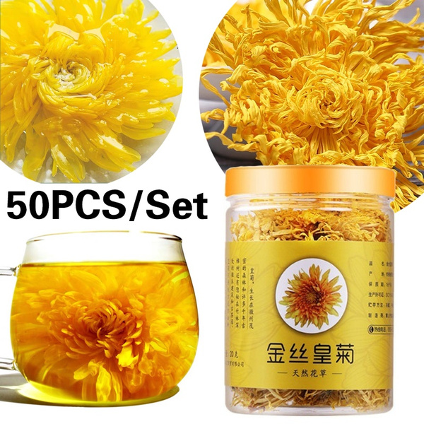 50pcs/set Organic Golden Chrysanthemum Tea Giant Yellow Chrysanthem ...