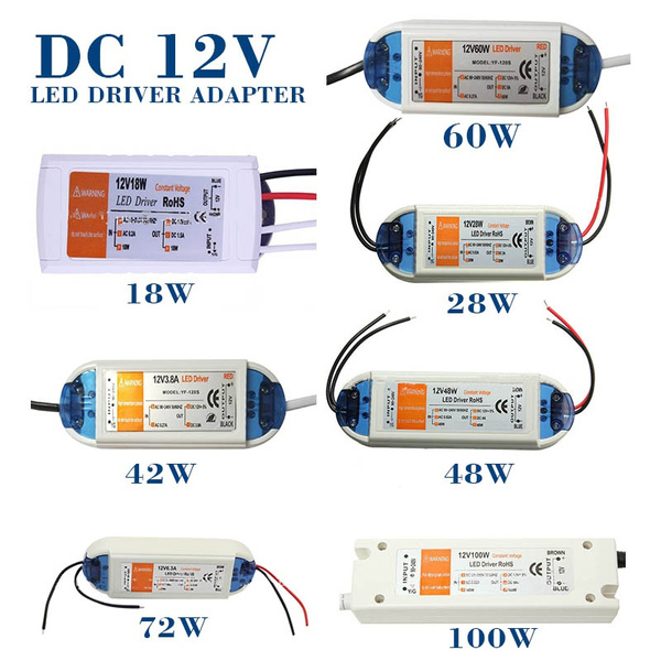 LED Driver Adapter Transformer Power Supply AC to DC 12V For LED Strip ...