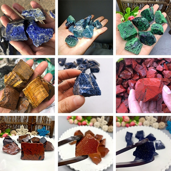 Natural Rare Obsidian Crystal Point Colored Fluorite Raw Gemstone ...