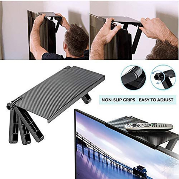 Universal TV Cable Box Mount Computer Monitor Top Shelf Office Desk ...