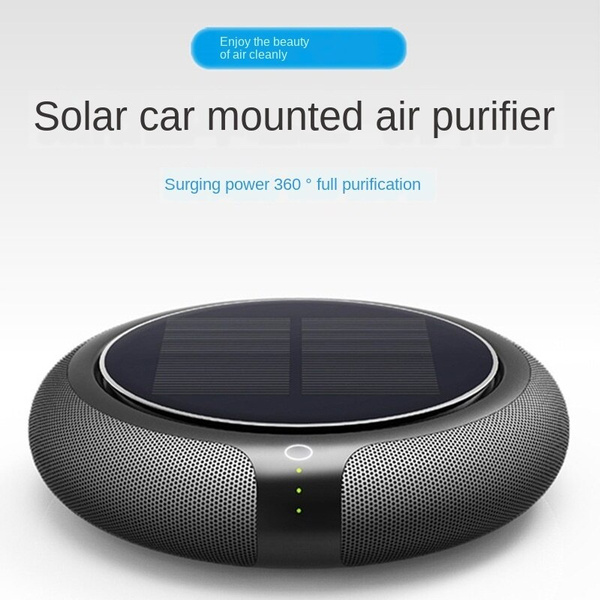 Portable Solar Car Air Purifier Vehicle Home No Noise Solar Power ...