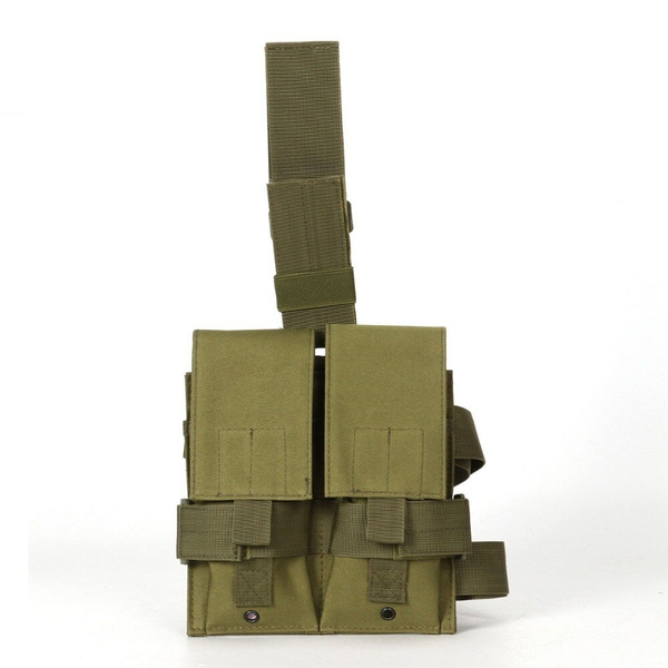 M4 5.56mm Tactical Molle Double Pistol Mag Pouch Bag Airsoft Paintball ...