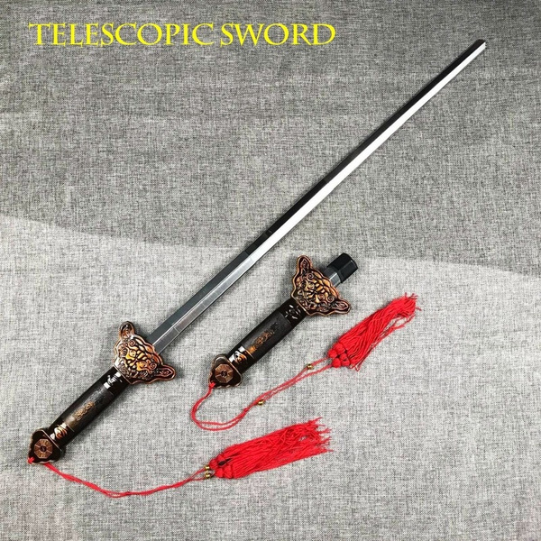 Martial Arts Stainless Steel Telescopic Sword Morning Exercise Tai Chi ...