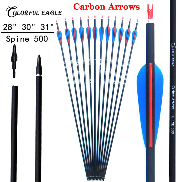 28"/30"/31" mix Carbon arrow 500 spine,Hunting & practice archery for ...
