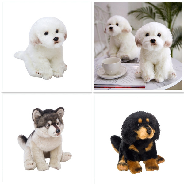 Cute Simulation European Maltese Dog Wolf Tibetan Mastiff Dog Plush Toy ...
