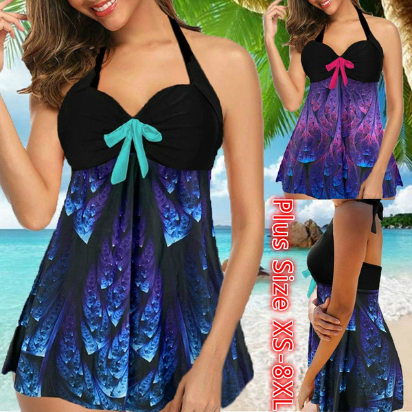 Womens Two Pieces Swimsuit Bikini Set Swimwear Swimming Suit Bathing ...