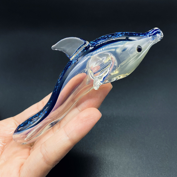 Cute Dolphin Smoking Pipe Portable Hand Tube Tobacco Oil Burner Glass ...