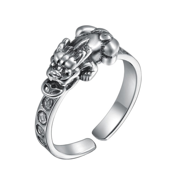 Wealth Ring 100% Real 925 Sterling Silver Buddha Brave Troops Lucky ...