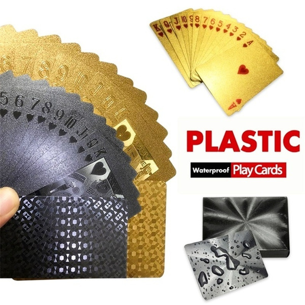 Creative New Golden/Silver/Black Matte PET Plastic Poker Cards ...