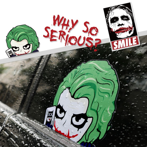 Noizzy® Joker Car Sticker Why So Serious Auto Decal Vinyl Blood Fashion ...