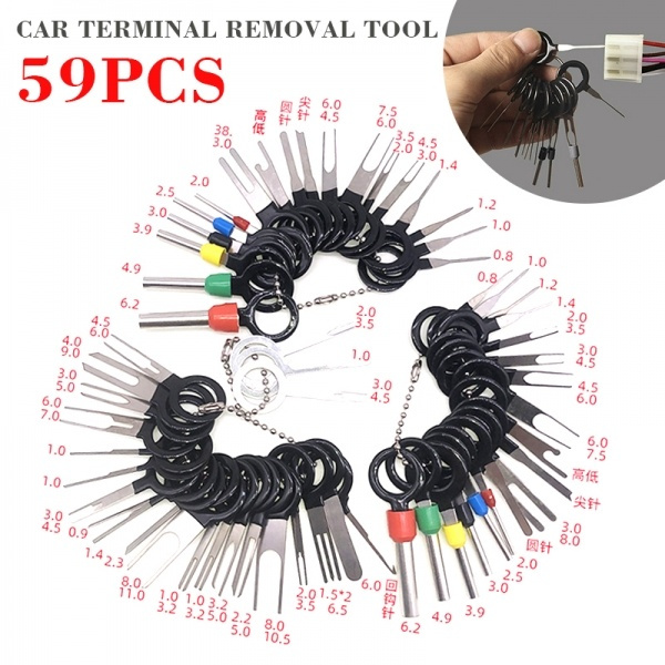 59Pcs/set New Car Auto Terminal Removal Tool Electrical Wire Puller Pin ...