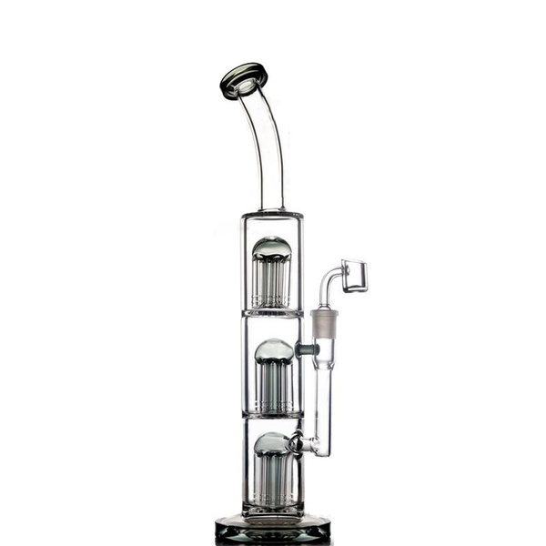 Tall big dab rig water pipe Recycler glass with 14mm joint glass banger ...