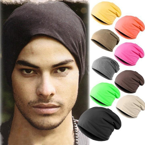 Soild Color Hats Head Cap Male Autumn Winter Keep Warm Wool Outdoors ...