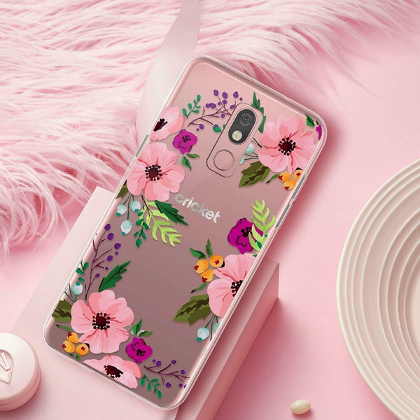 Juno Pink Flower TPU Case For Samsung Galaxy A20/A30/A50; LG Stylo 5/5 ...