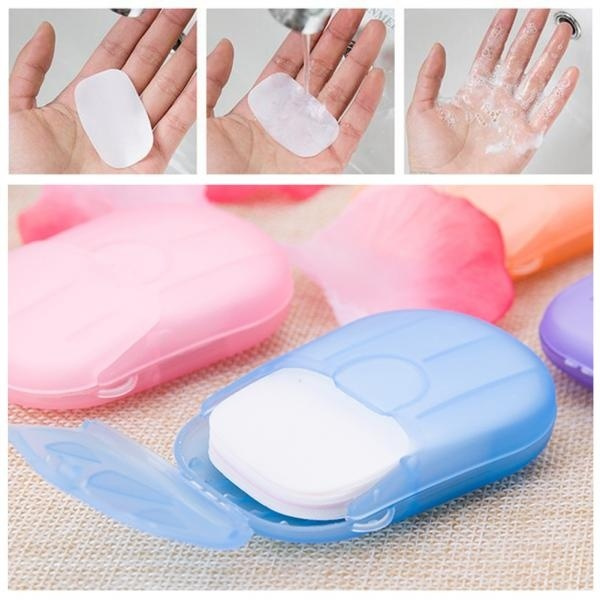 Disposable Outdoor Mini Hand Washing Shower Paper Soap Scented Cleaning ...