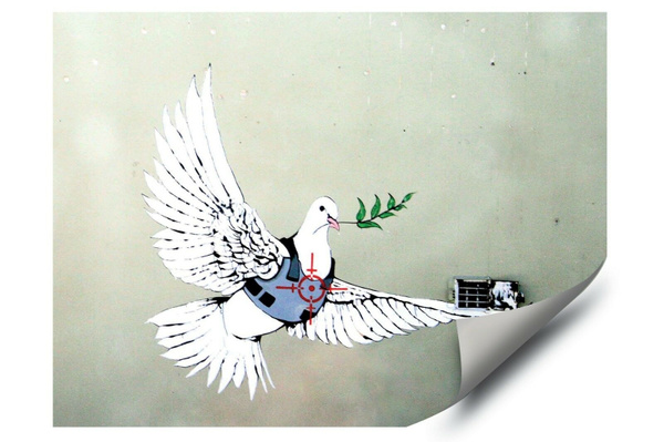 Banksy Street Graffiti Peace Dove Target HD Vinyl Wall Art Decal Poster ...