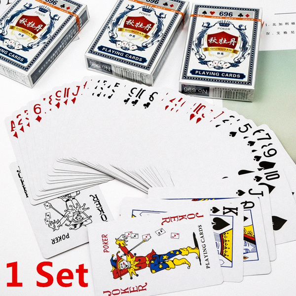 54PCS/Set Poker Set Family Game Poker Waterproof High Quality Plastic ...