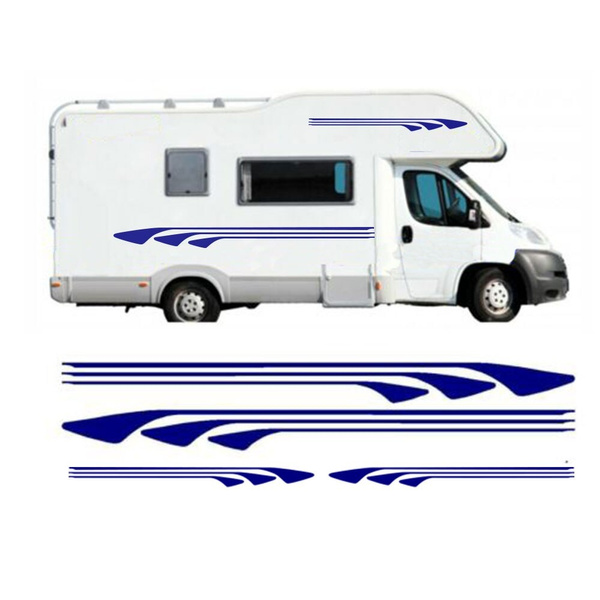 MOTORHOME/CARAVAN VINYL GRAPHICS KIT DECALS STICKERS STRIPES FAST POST ...