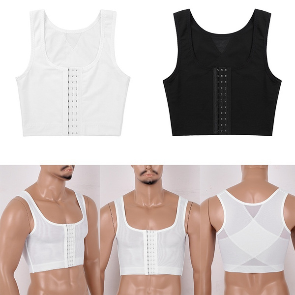 Mens Shapewear Compression Shirts Hide Chest Binder Vest | Wish