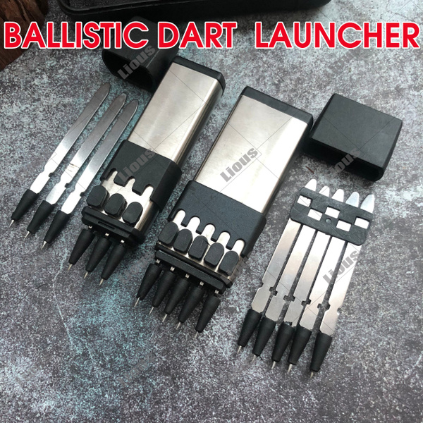 NEW HOT! Ballistic Dart Gun Launcher Tactical EDC Pocket Spear Metal ...