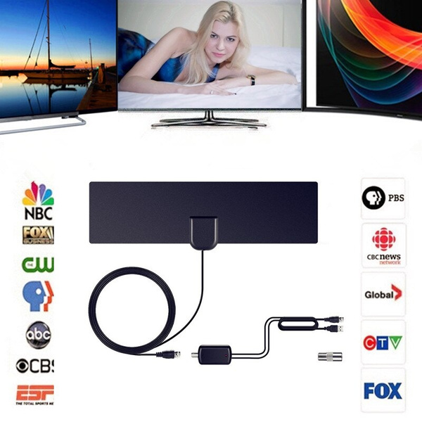 Indoor TV Antenna with Amplifier Signal Booster Digital HD 4K 1080P ...