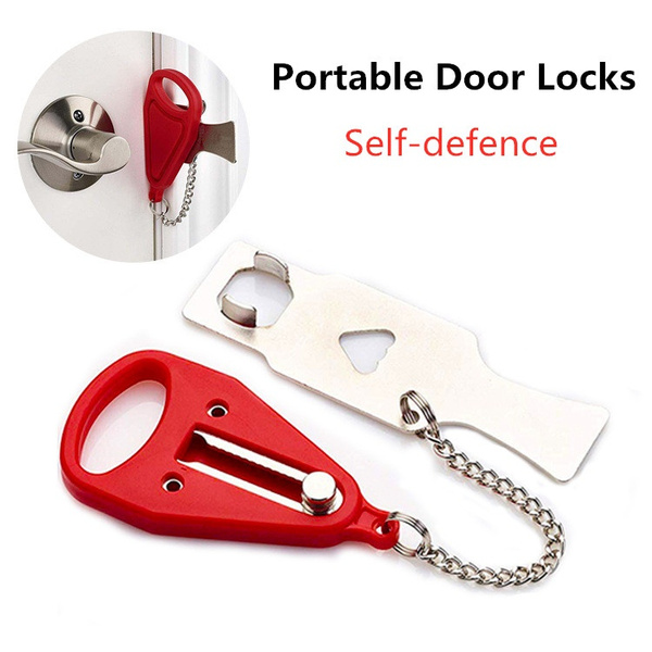 Portable Hotel Door Lock Locks Self-Defense Door Stop Travel Travel ...