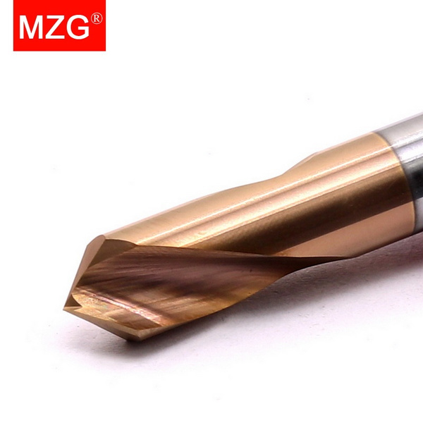 MZG 1PCS Chamfer Ti-Coated Point Drill 90 Degree Tungsten Carbide Steel ...