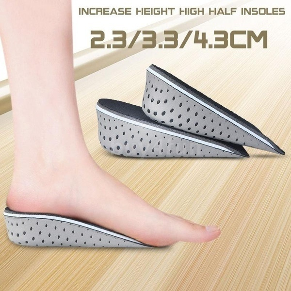 3.3cm/1.3in Increased Shoe Pad Men Women Increase Height High Half ...