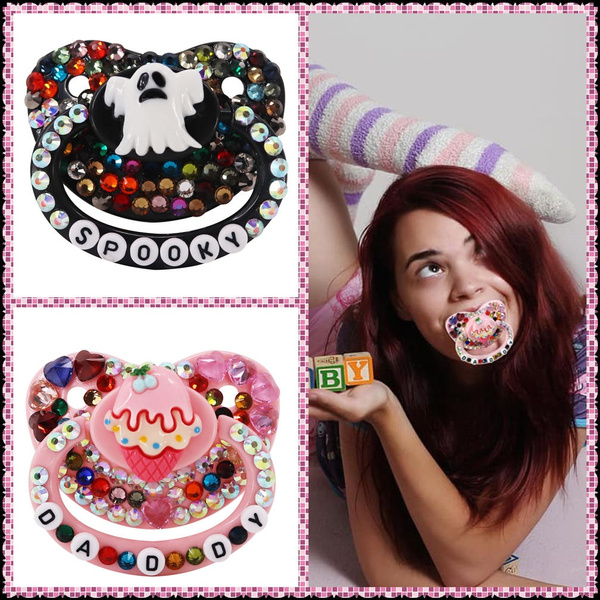 Little girl's abdl adult pacifier adult size pacifier ddlg diamond ...
