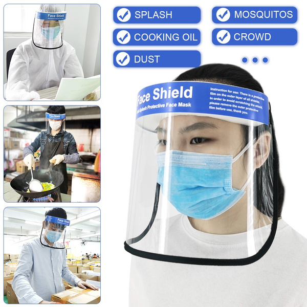 1PC Transparent Anti Droplet Dust-proof Protect Full Face Covering Mask ...