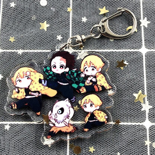 Anime Demon Slayer Kimetsu no Yaiba Zenitsu Tanjirou acrylic pendant ...