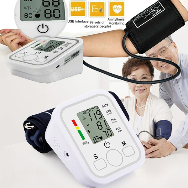 Digital Upper Arm Blood Pressure Monitor LCD Blood Pressure Monitor ...
