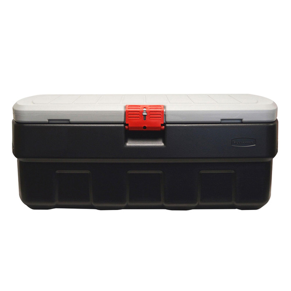 Rubbermaid 48 Gallon Black Action Packer Lockable Latch Storage Box ...