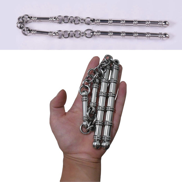 56cm Outdoors Pocket Solid Stainless Steel 3 Sections Staff Stick Cuff ...