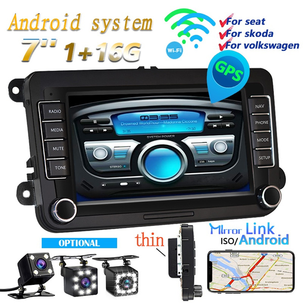 NEW 2 Din Android 7'' Car Stereo GPS Navigation Bluetooth Radio IPOD FM ...