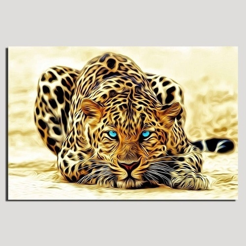 1 Planel Abstract Leopards Modern Home Decor Wall Art Canvas Animal ...