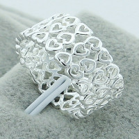 New Simple Design 925 Silver Ring Fashion Full Of Love Finger Rings ...