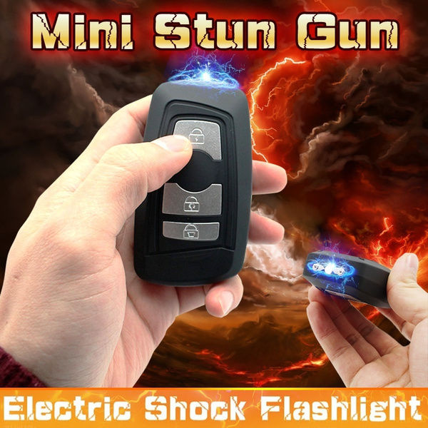 Outdoor Mini Self Defense Stun gnn Electric Shock Flashlight Stun Women ...