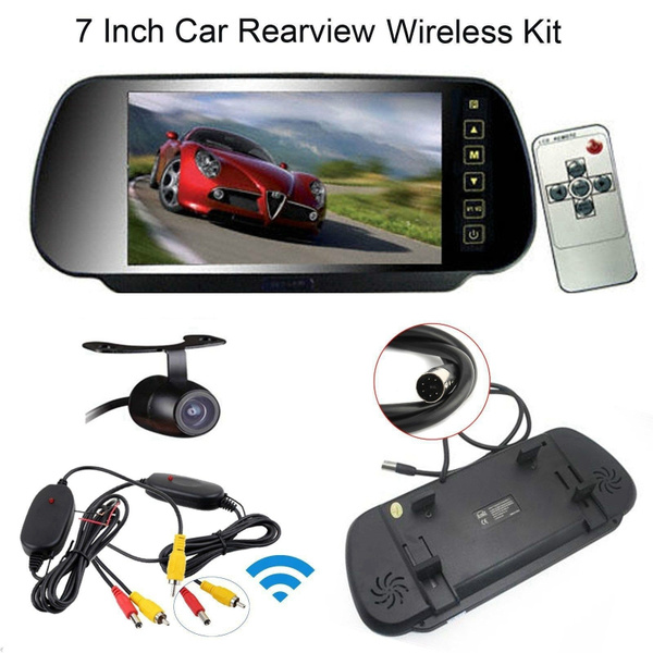 7" TFT LCD Monitor Mirror Car Rear View Back Up Reverse Camera Night ...