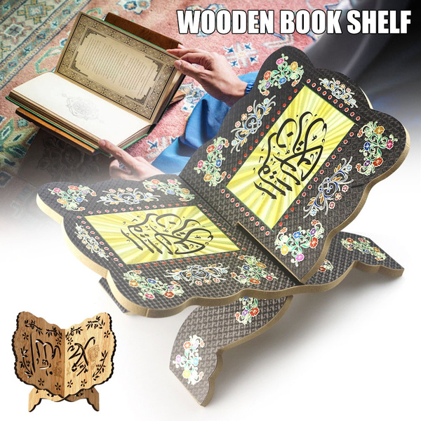 Koran Quran Holy Book Stand Wooden Holder for Islam Eid Ramadan ...