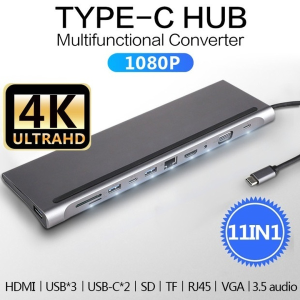 NEW Upgraded 11 in 1 Mirror HUB Multipurpose USB Splitter Type C HUB to ...