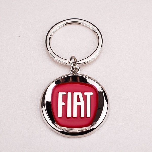 Red FIAT Logo Car Keychain Keyring for All FIAT 500 Grande Punto Stilo ...