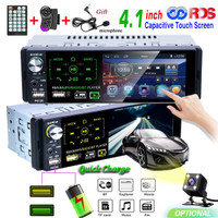 1 Din 4.1 Inch Car Radio Bluetooth Car MP5 Player Touch HD Capacitive ...