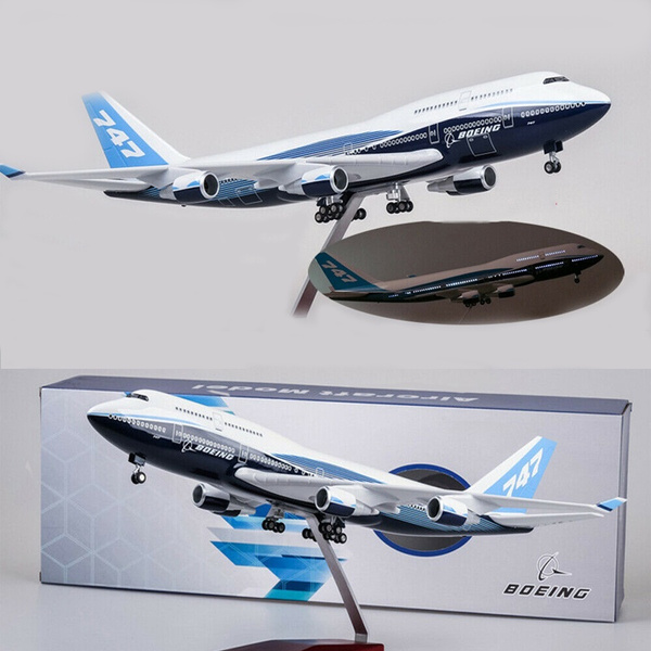 47cm Long 1/150 B747 Boeing LED Airplane Modle Toys Diecast Aircraft ...