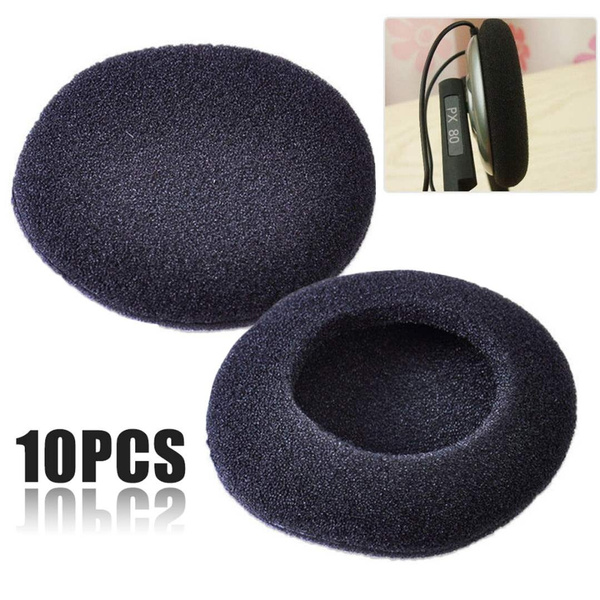 10Pcs Black 50MM Foam Pads Sponge Ear Pads Cushion Headphone Headset ...