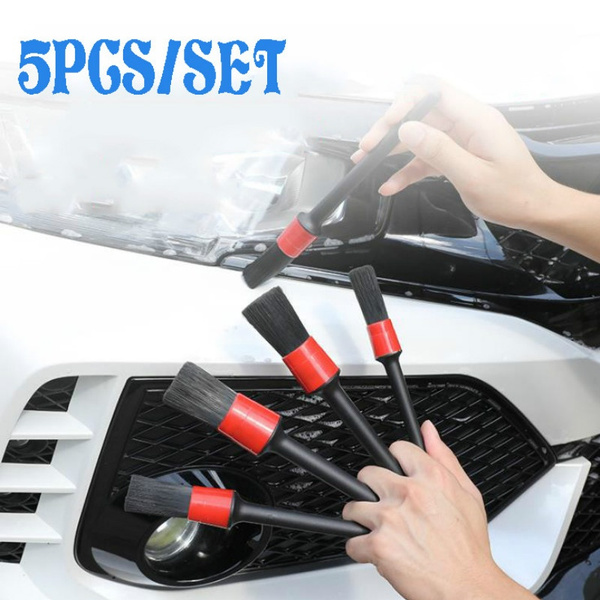 5pc Car Cleaning Tool Set Detail Brush Kit Car Detailing Brushes for ...