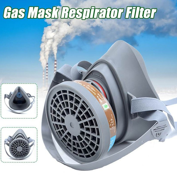 Gas Mask Respirator Safety Chemical Anti-Dust Filter Self-priming ...