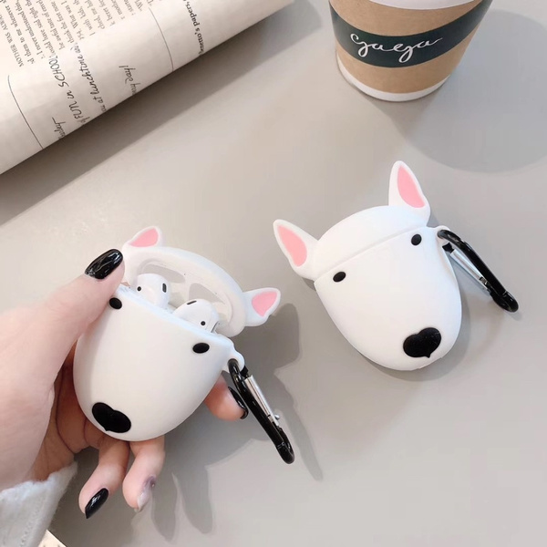 Cute Cartoon Bull Terrier Dog Headphone Case For Apple Airpods Wireless ...